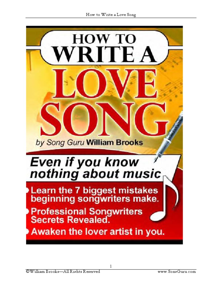 How To Write A Love Song | PDF | Song Structure | Chord (Music)