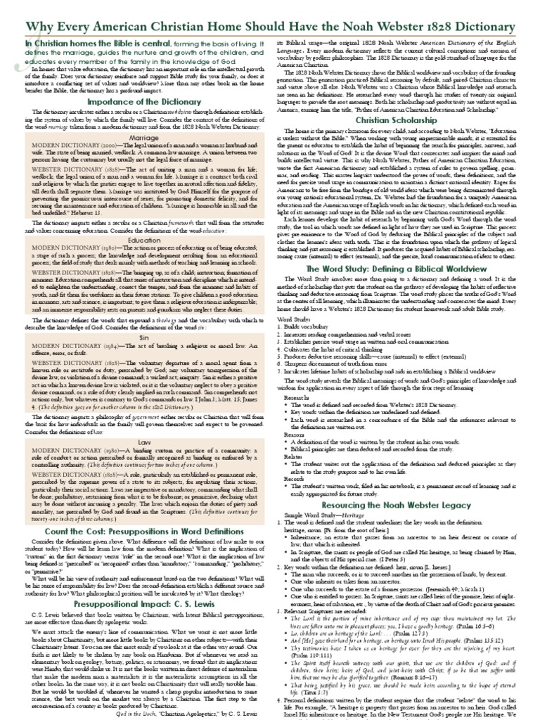 1828 Webster Dictionary | PDF | Dictionary | Marriage