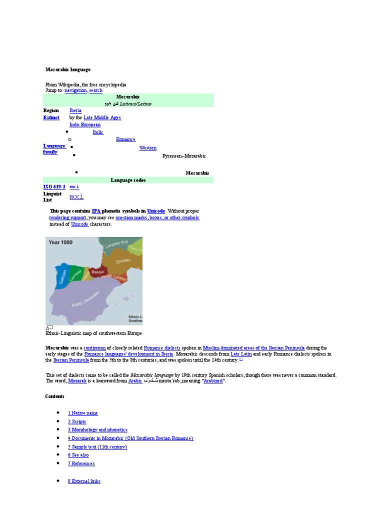 Mozarabic | PDF | Languages | Language Arts & Discipline