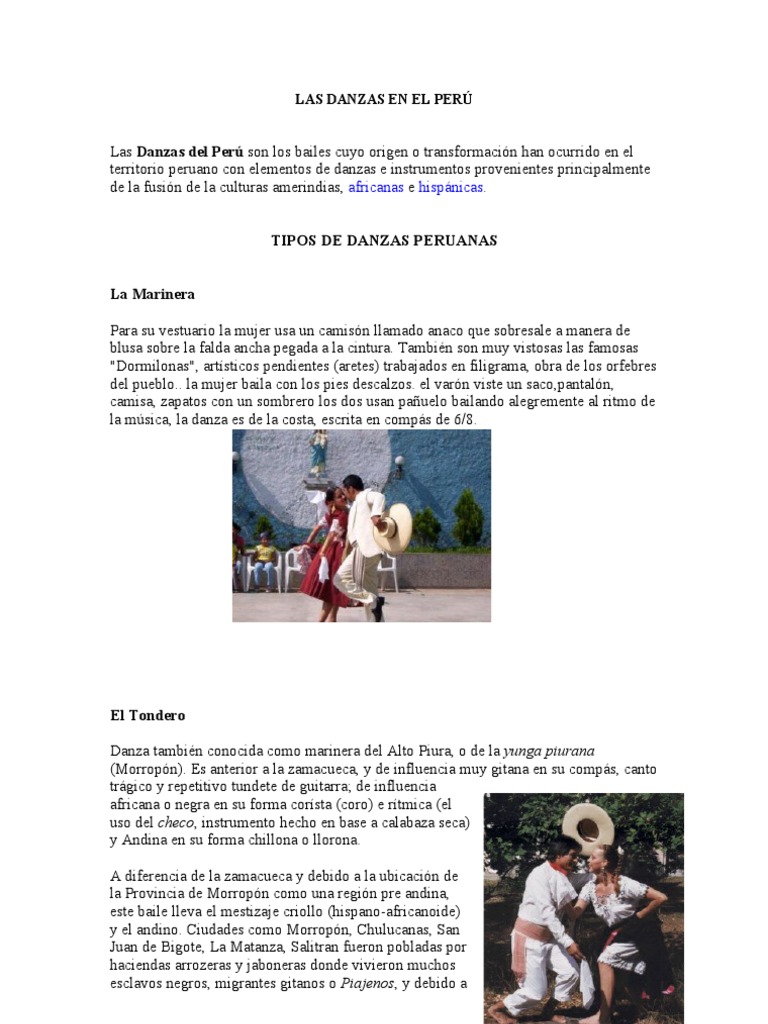 Bailes de Peru | PDF | Bailes | Las artes escénicas Bailes de Peru | PDF | Bailes | Las artes escénicas