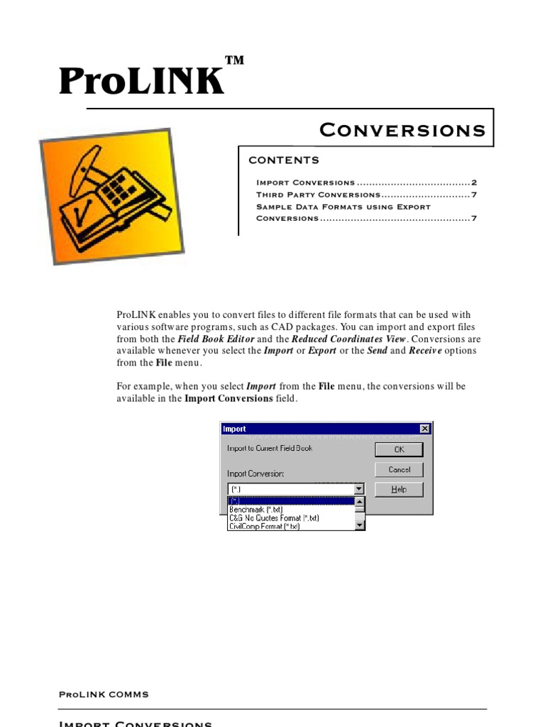 ProLINK Conversions | PDF | File Format | Text File