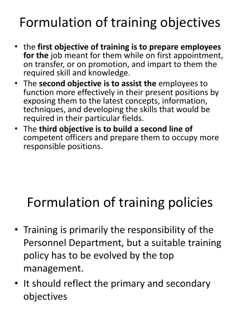Objectives of On-the-Job Training | PDF | Learning | Employment