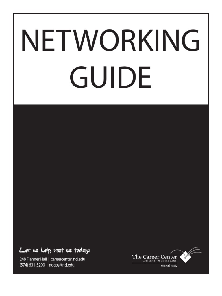 Final Guide With Cover Networking | PDF | Recruitment | Internship