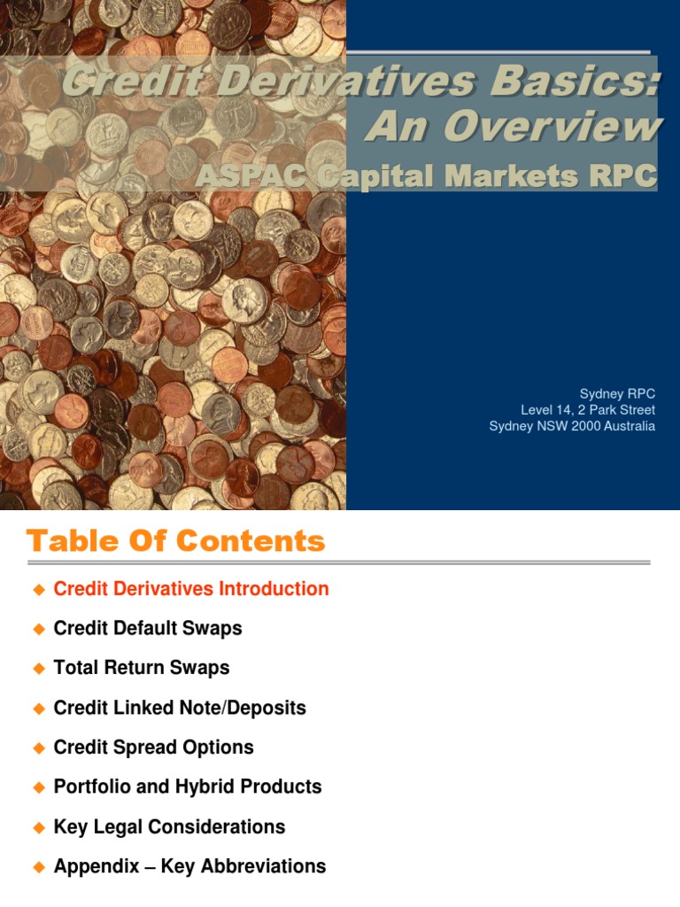 Credit Derivatives Basics 1 | PDF | Credit Derivative | Credit (Finance)