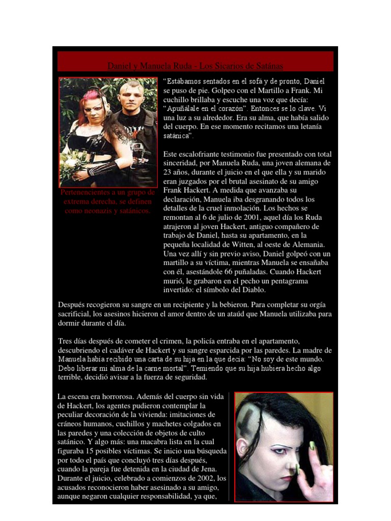 Daniel y Manuela Ruda | PDF | Pena capital | Violencia