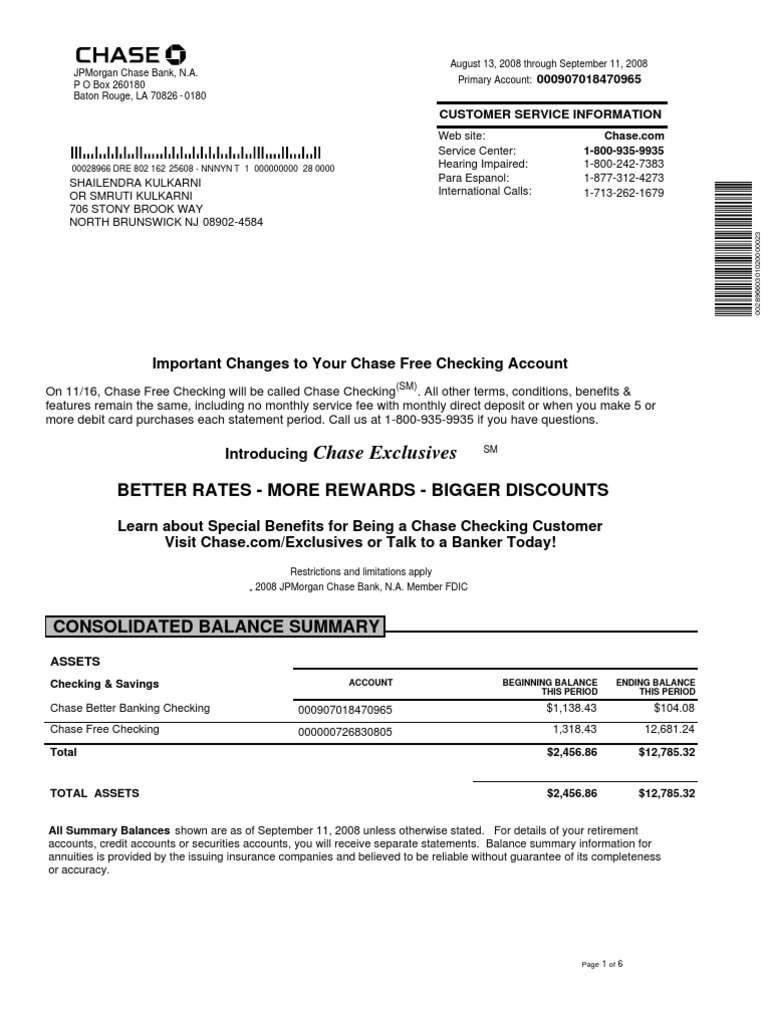 Jpmcstatement | PDF | Cheque | Chase Bank