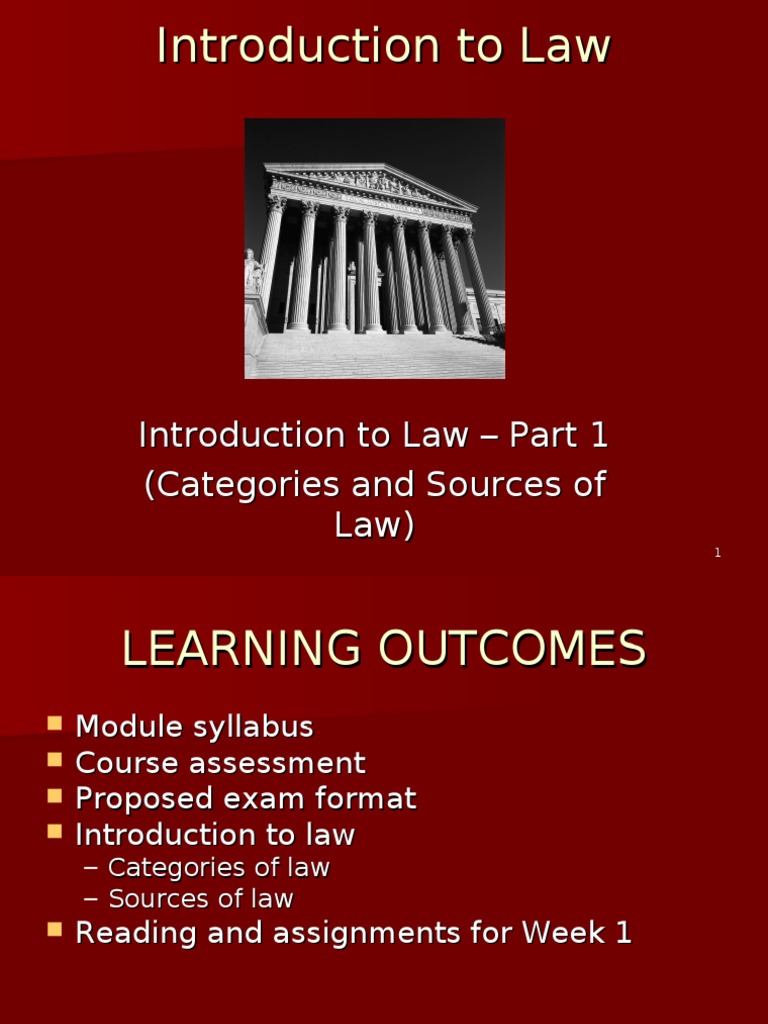 Introduction To Law 1 | PDF | English Law | Common Law