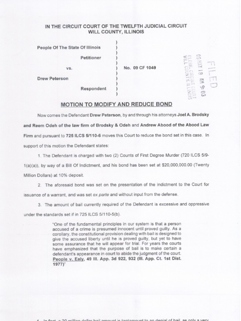 Bond Motion Filed | PDF
