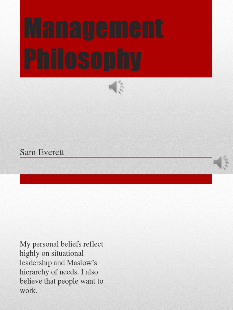 Management Philosophy and Leadership Insights | PDF | Leadership ...