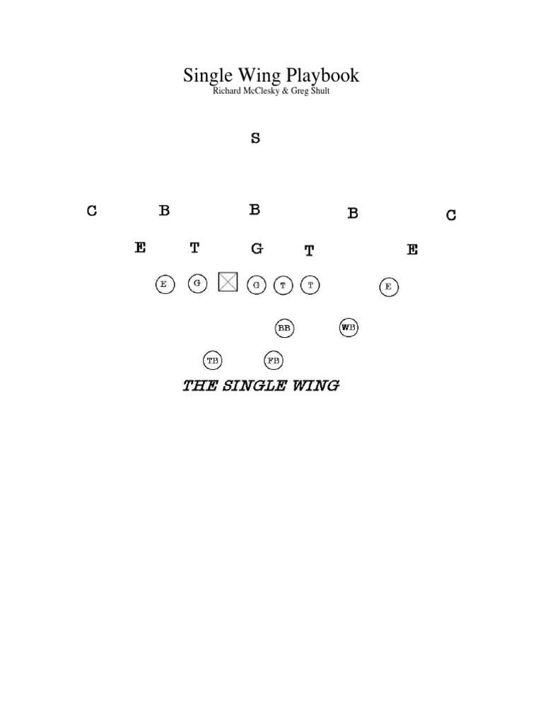 Single Wing Playbook by Richard McClesky | PDF