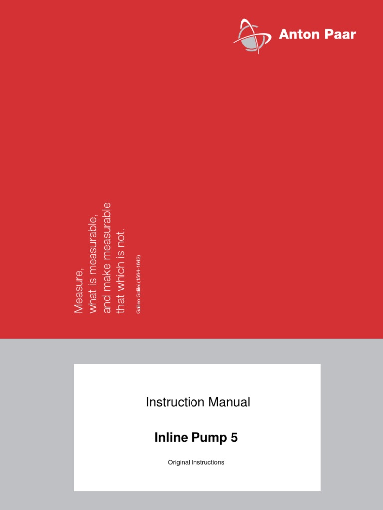 Anton Paar - Inline Pump | PDF | Pump | Cable