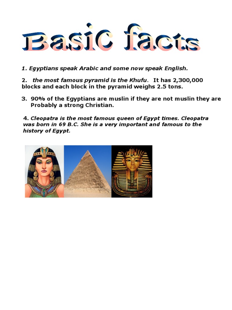 Egyptians Speak Arabic and Some Now Speak English | PDF