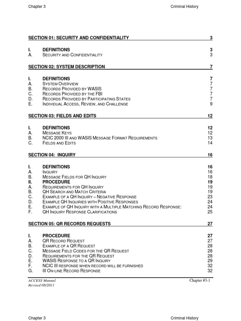 Chapter 3 Criminal History | PDF | Criminal Record | Federal Bureau Of ...