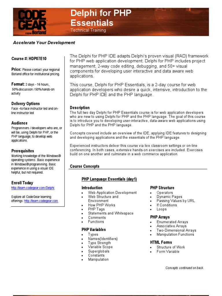 Cur So Delphi PHP | PDF | Php | Variable (Computer Science)