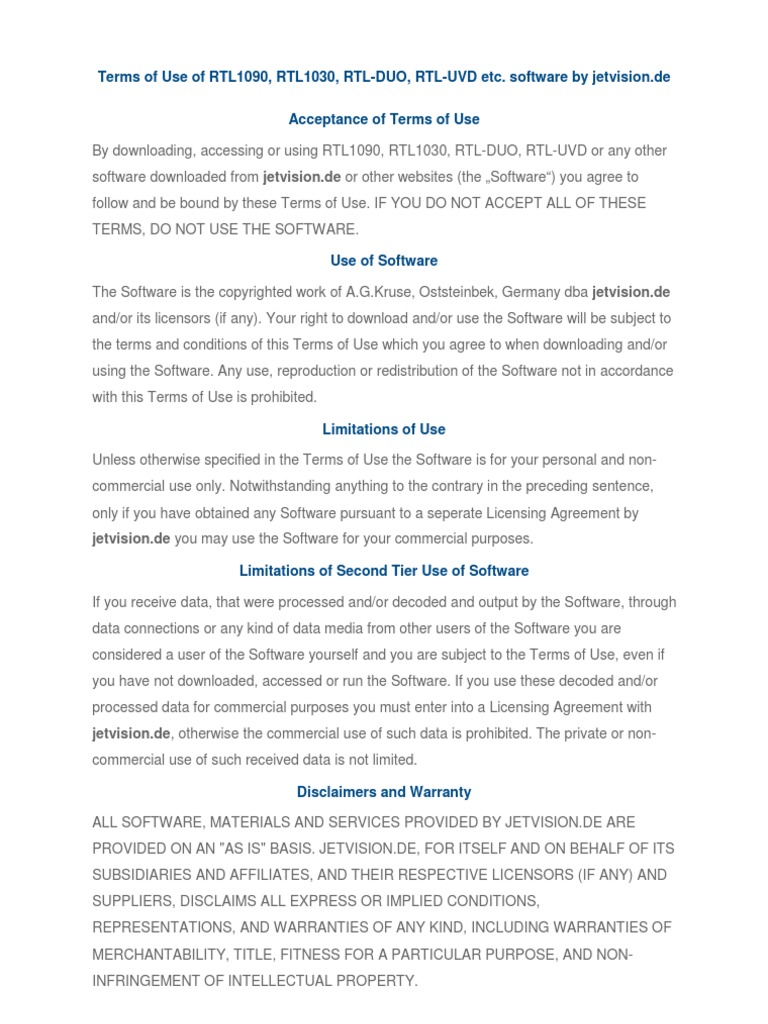 Terms of Use | PDF | Terms Of Service | Indemnity