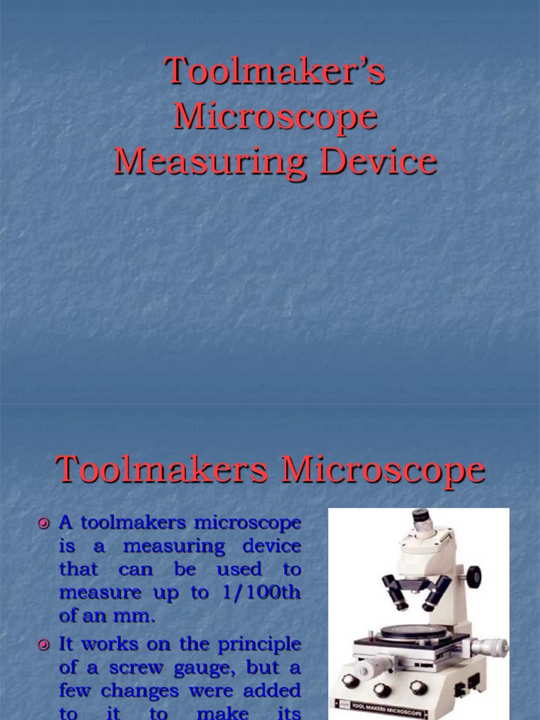 Tool Makers Microscope | PDF