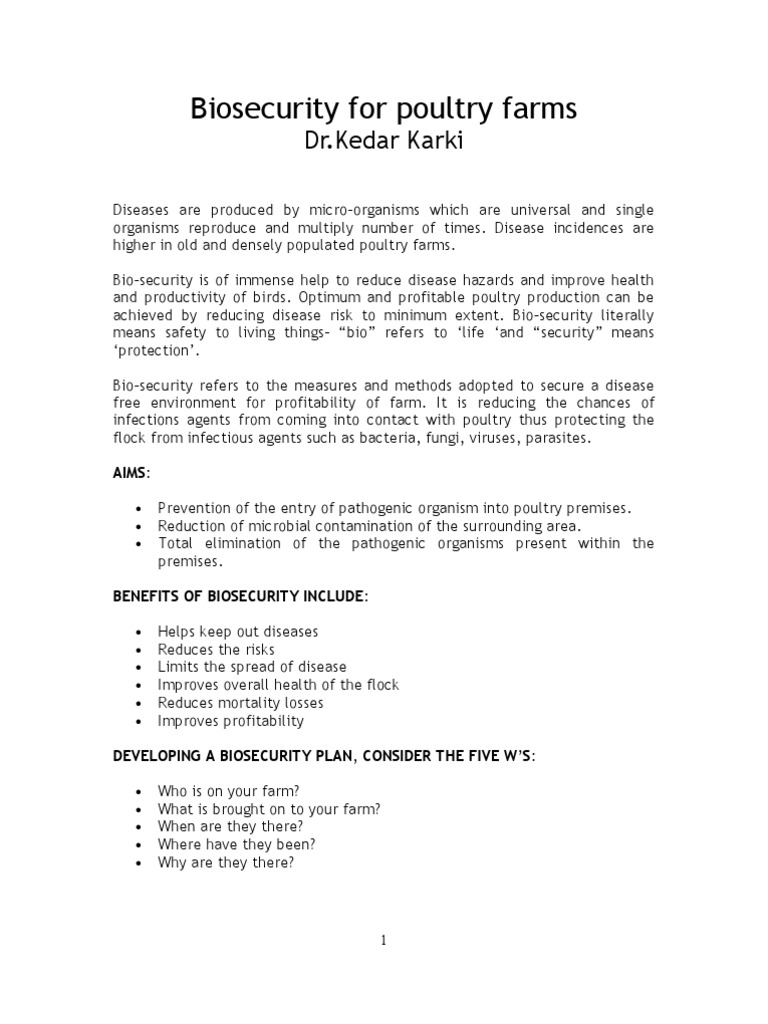 Biosecurity for Poultry Farms | Poultry Farming | Infection