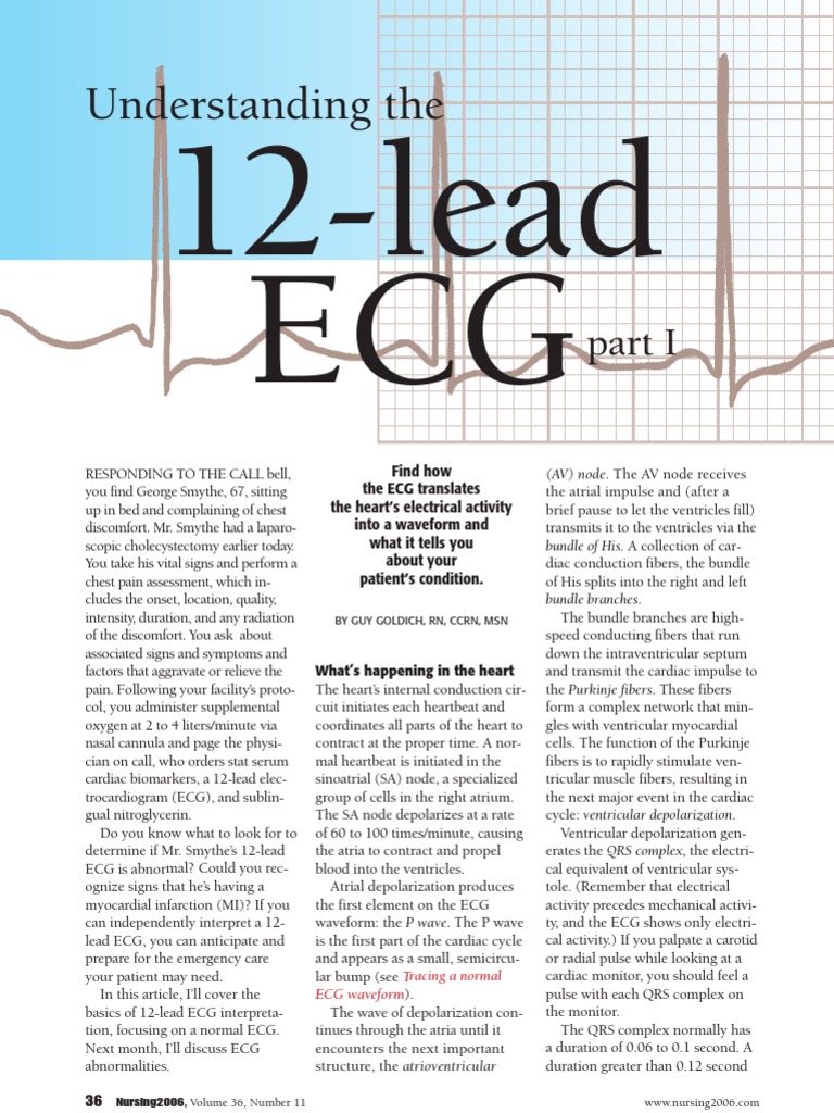 12-Lead ECG Basics for Nurses | PDF | Electrocardiography | Heart