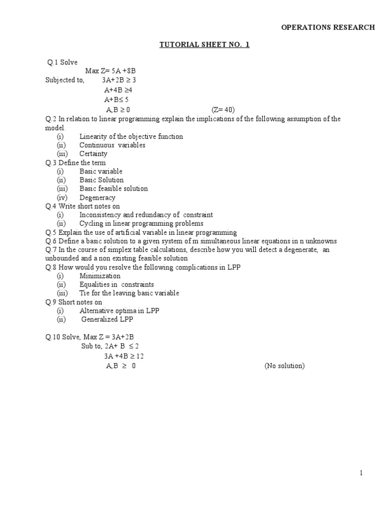Tme 601 | PDF | Linear Programming | Mathematical Optimization
