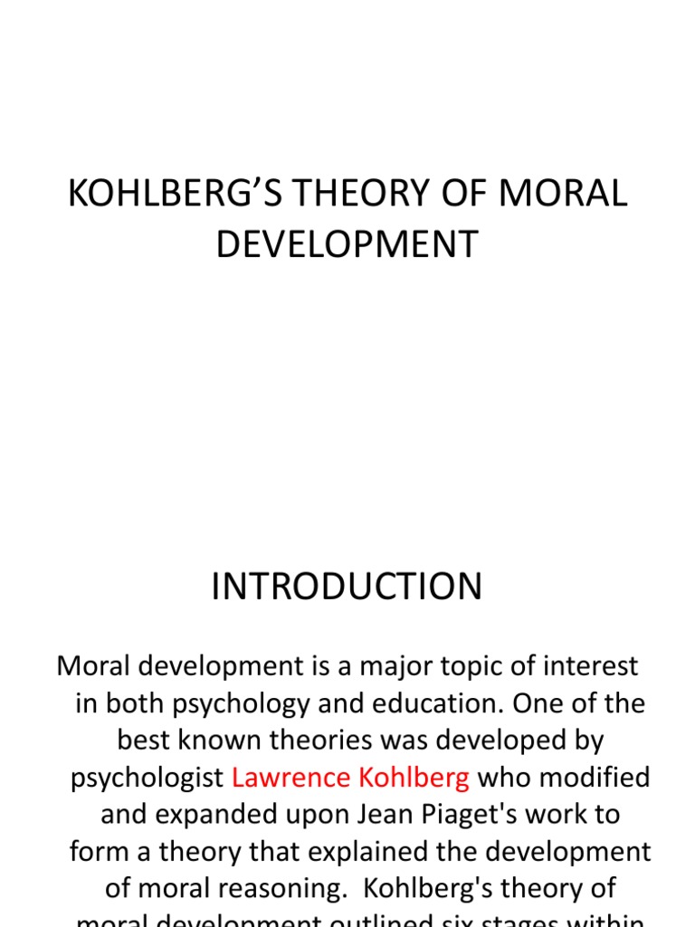 PPT Kohlberg's Theory Of Moral Development PowerPoint, 53% OFF