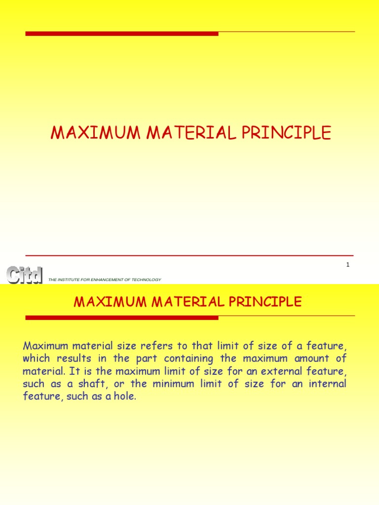 Maximum Material Condition | PDF | Engineering Tolerance | Applied And ...