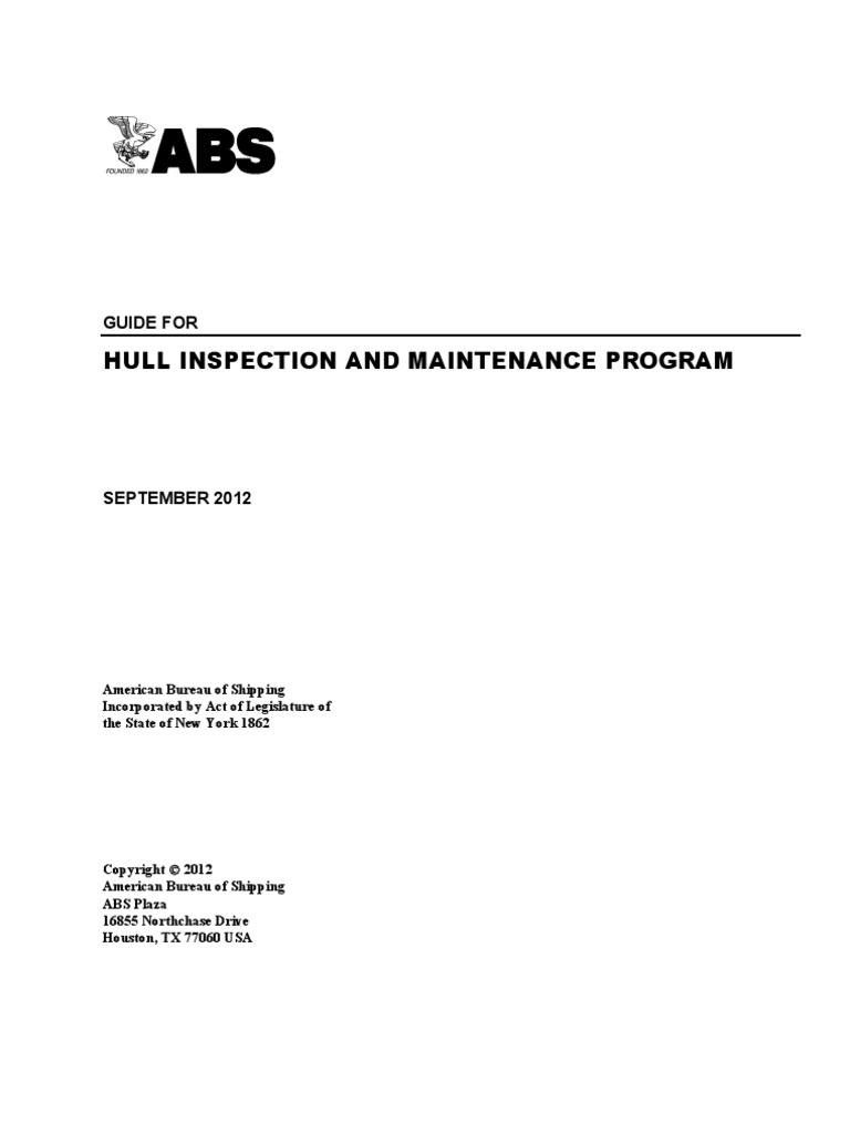 ABS HIMP - Hull Inspection Maintenance Guide - 2012 | PDF | Industries ...