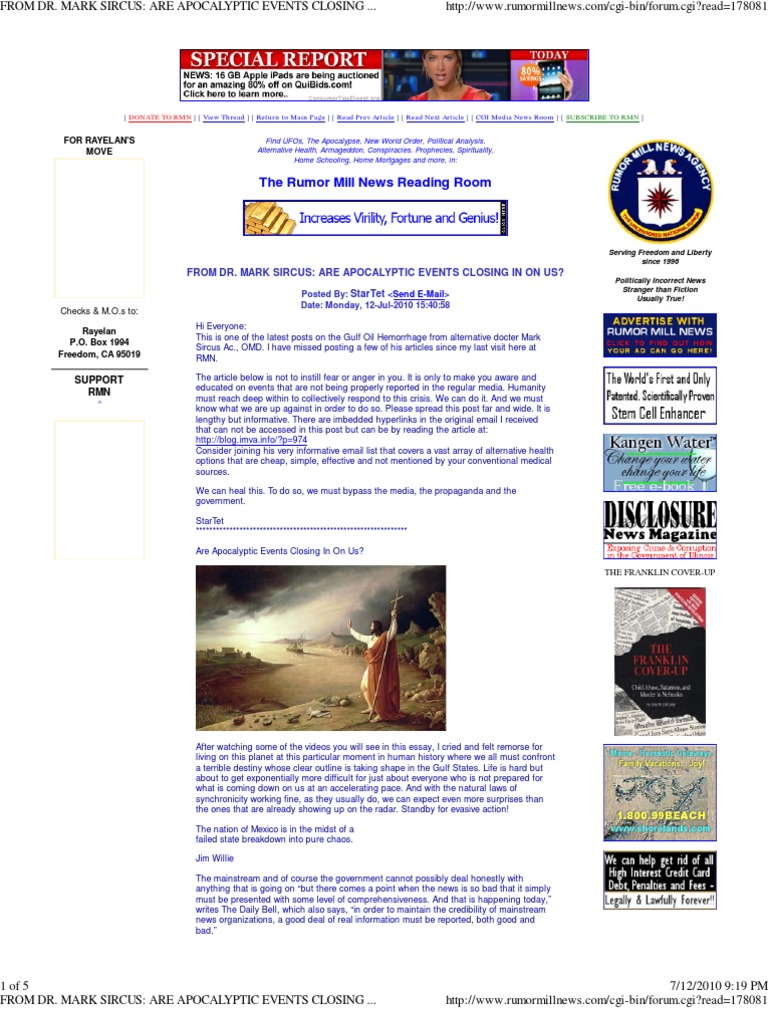 From DR Mark Sircus Are A | PDF | Famine | Maize