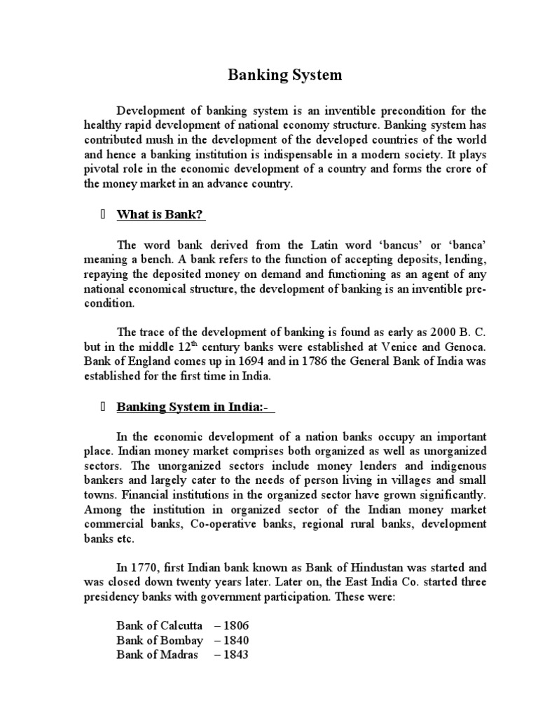 Banking System | Loans | Feasibility Study