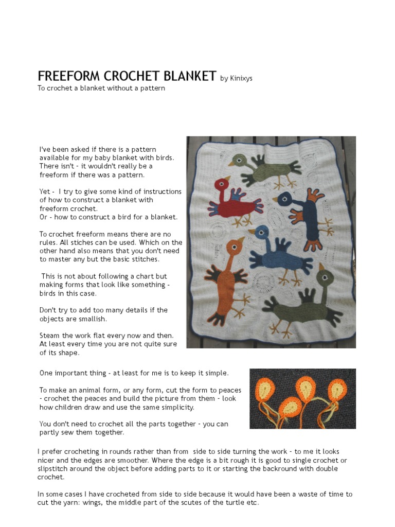 Freeform Crochet Blanket-2.N. | PDF | Crochet | Textiles
