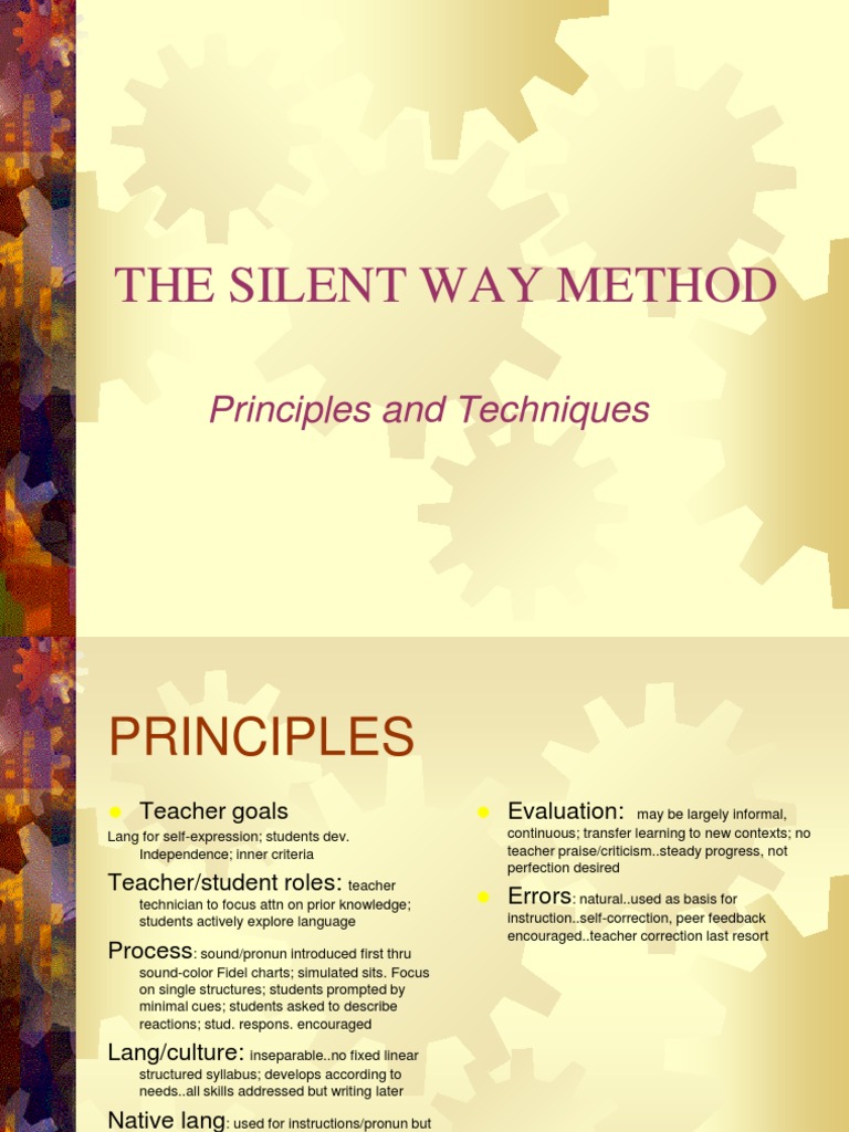 The Silent Way Method | PDF | Conversation | Teachers