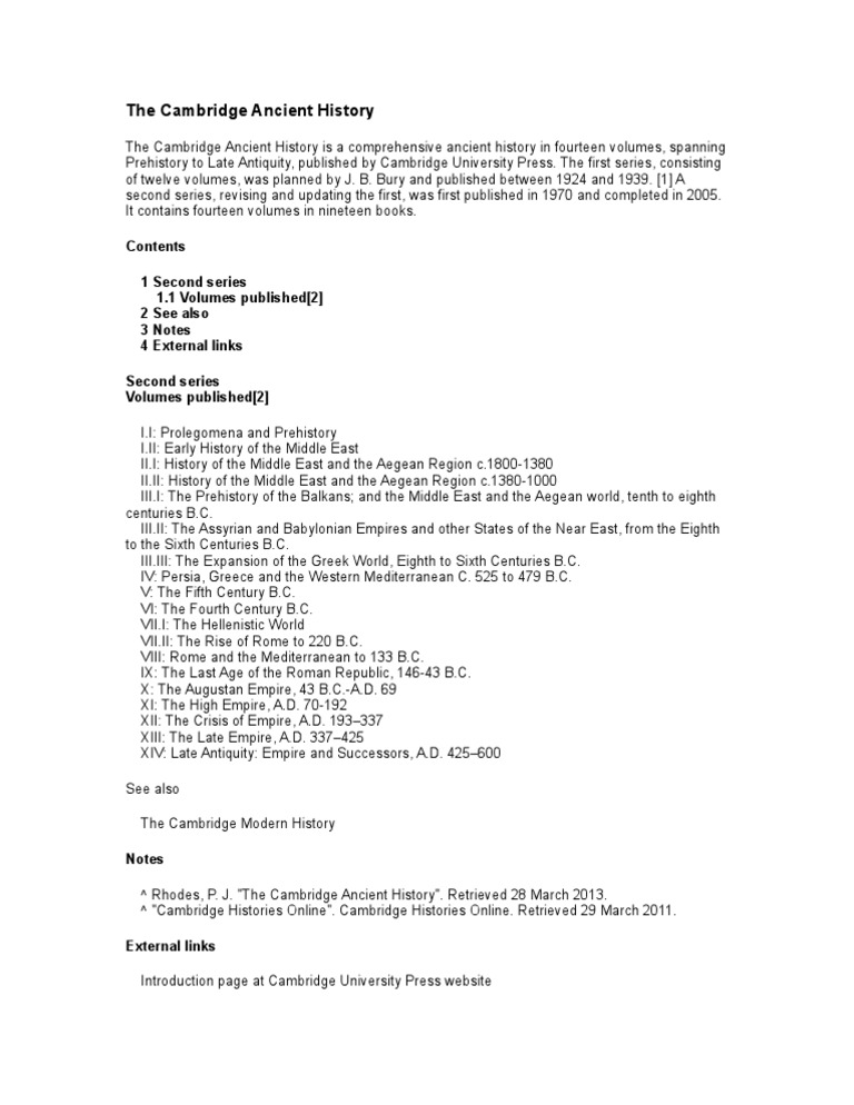 The Cambridge Ancient History | PDF