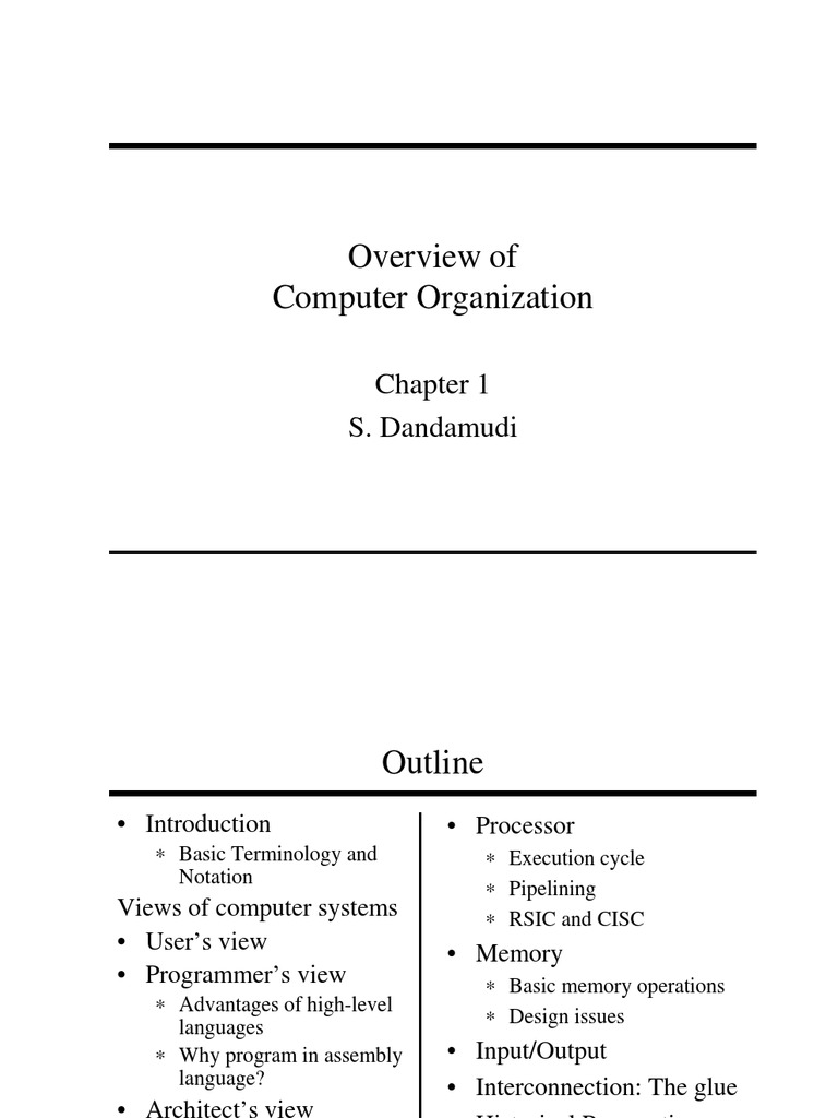 Computer Organization and Assembly Language | PDF | Input/Output ...
