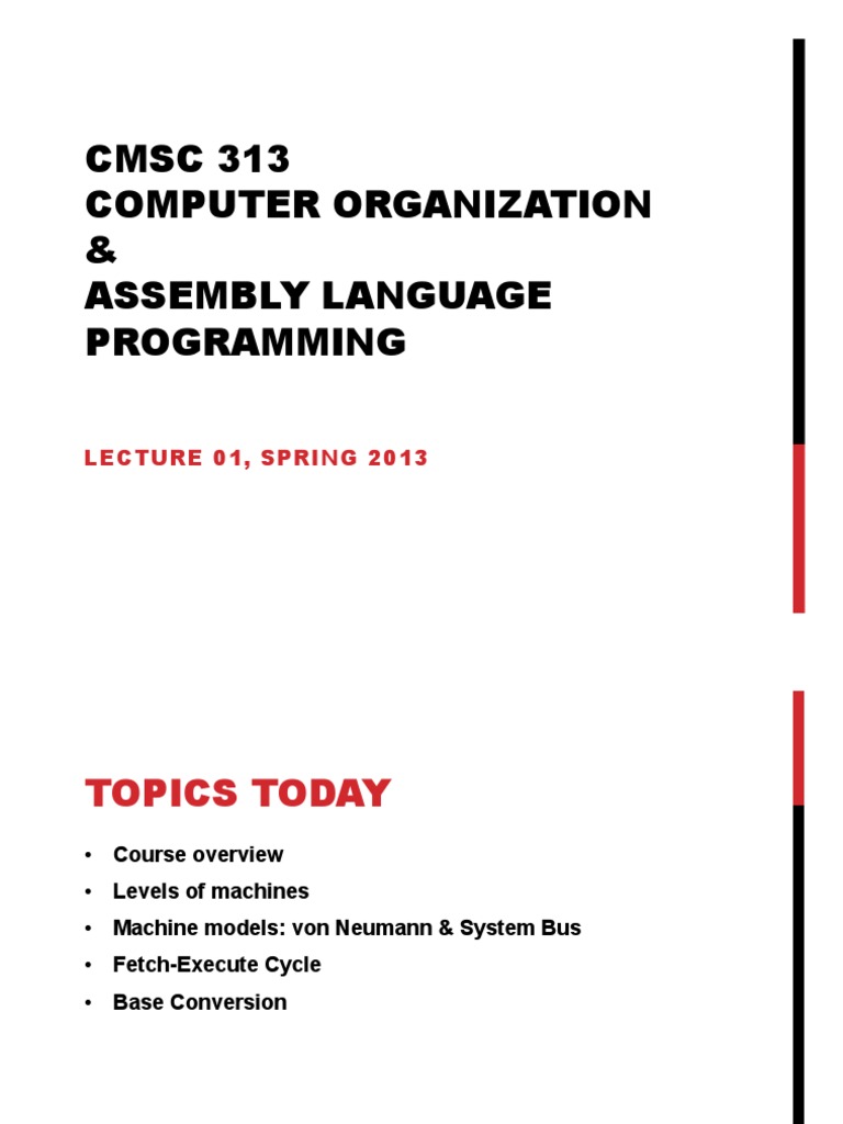 Computer Organization and Assembly Language | PDF | Instruction Set ...
