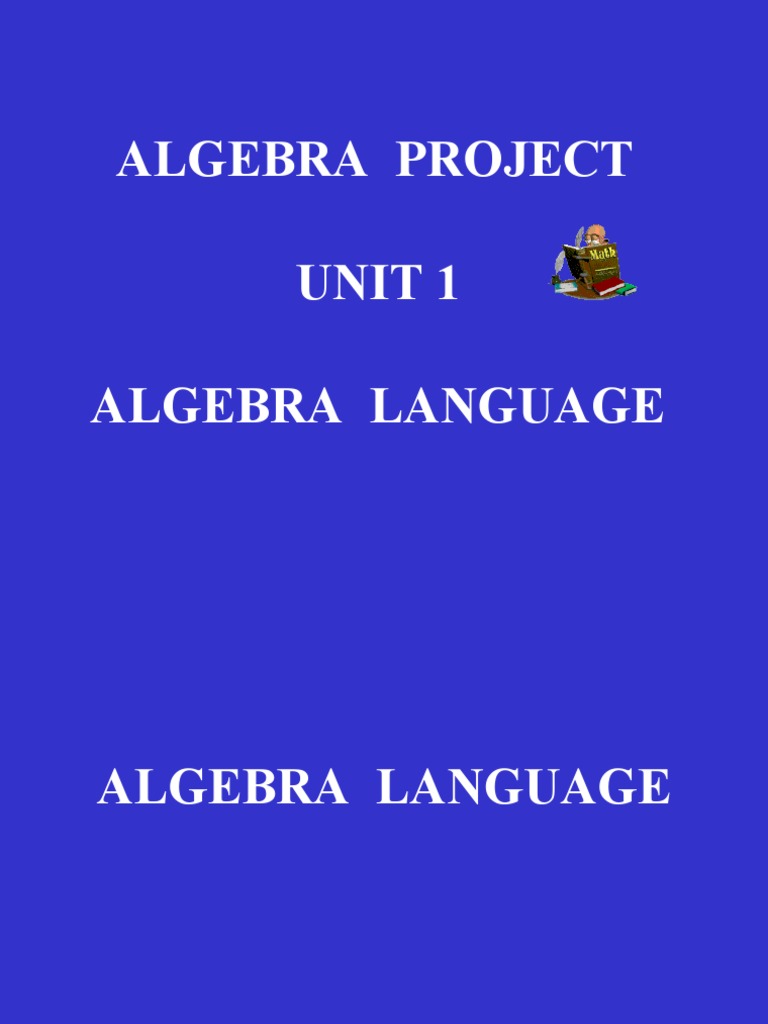 Algebra Project Unit 1 Algebra Language | PDF | Fraction (Mathematics ...