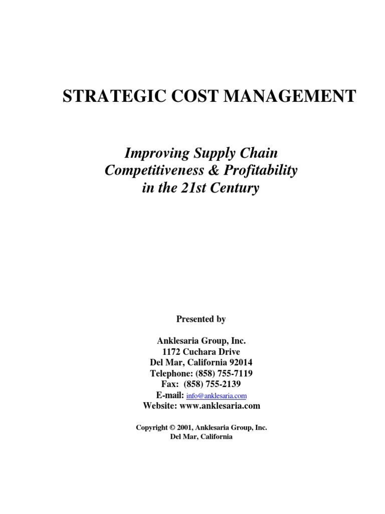 SCM Manual | PDF | Cost Of Goods Sold | Cost