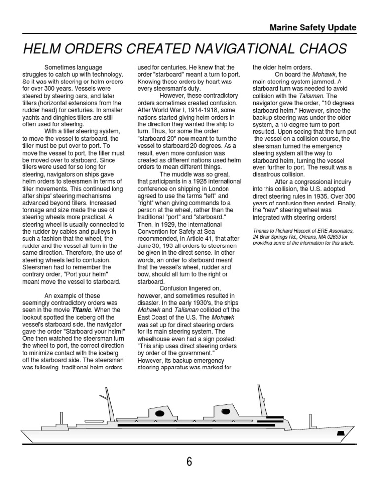 Helm Order Info | PDF | Water Transport | Watercraft