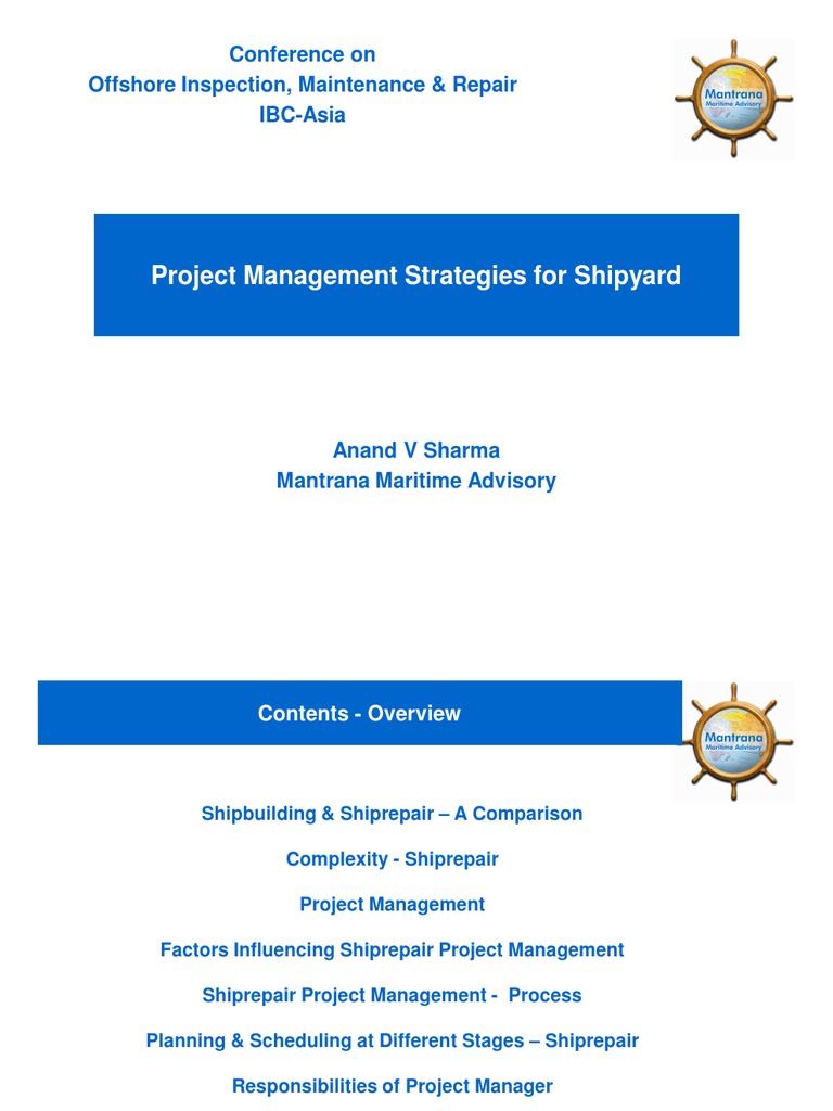 Project Management Strategy Shipyard | PDF | Shipbuilding | Project ...