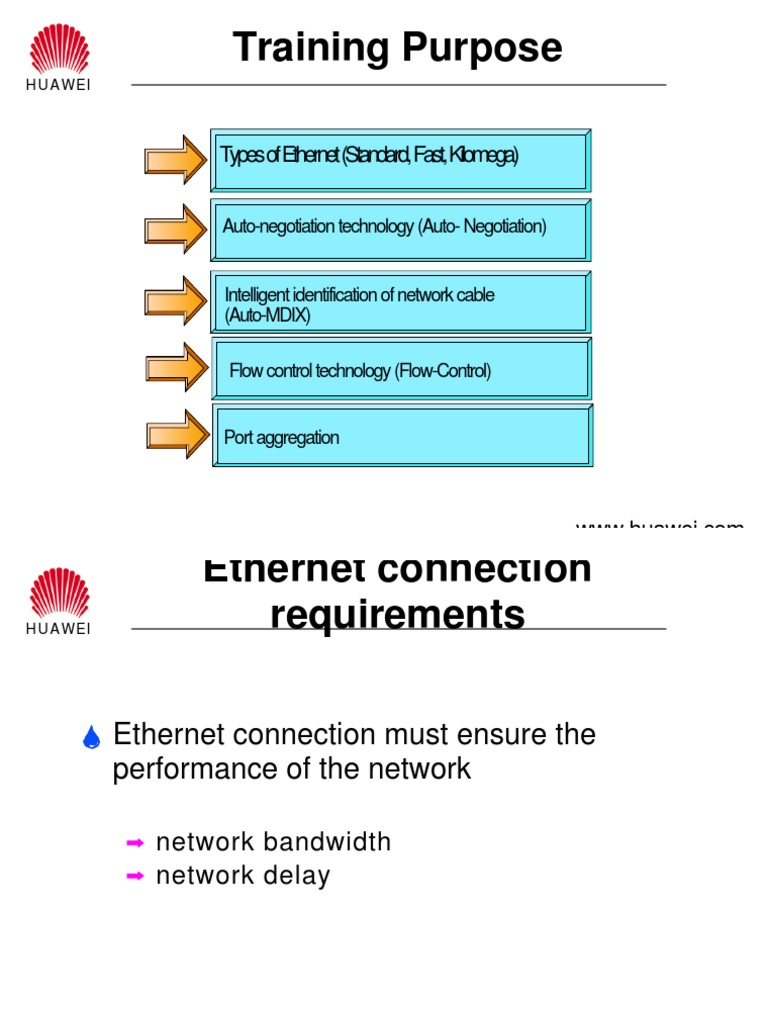 Training Purpose: Types of Ethernet (Standard, Fast, Kilomega) | PDF | Ethernet | Computer Network
