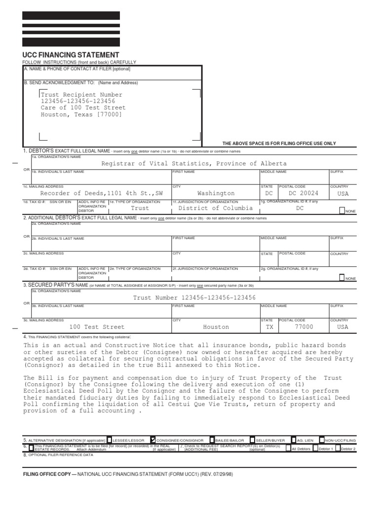 UCC1 Foreign Dishonor Filing | PDF | Assignment (Law) | Partnership UCC1 Foreign Dishonor Filing | PDF | Assignment (Law) | Partnership