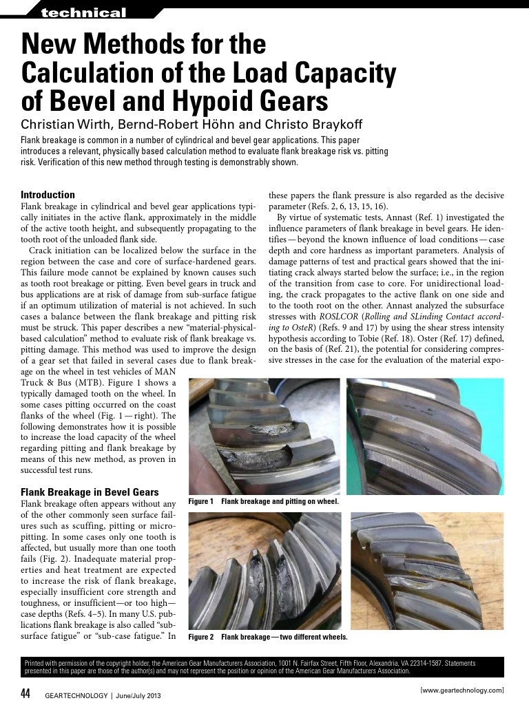 Bevel Gear Load Capacity | PDF | Stress (Mechanics) | Strength Of Materials