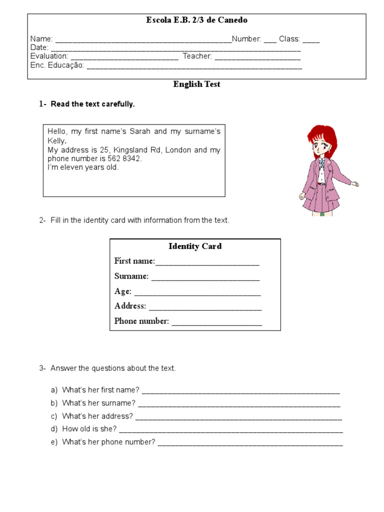 Personal Identification Test | PDF | Identity Document