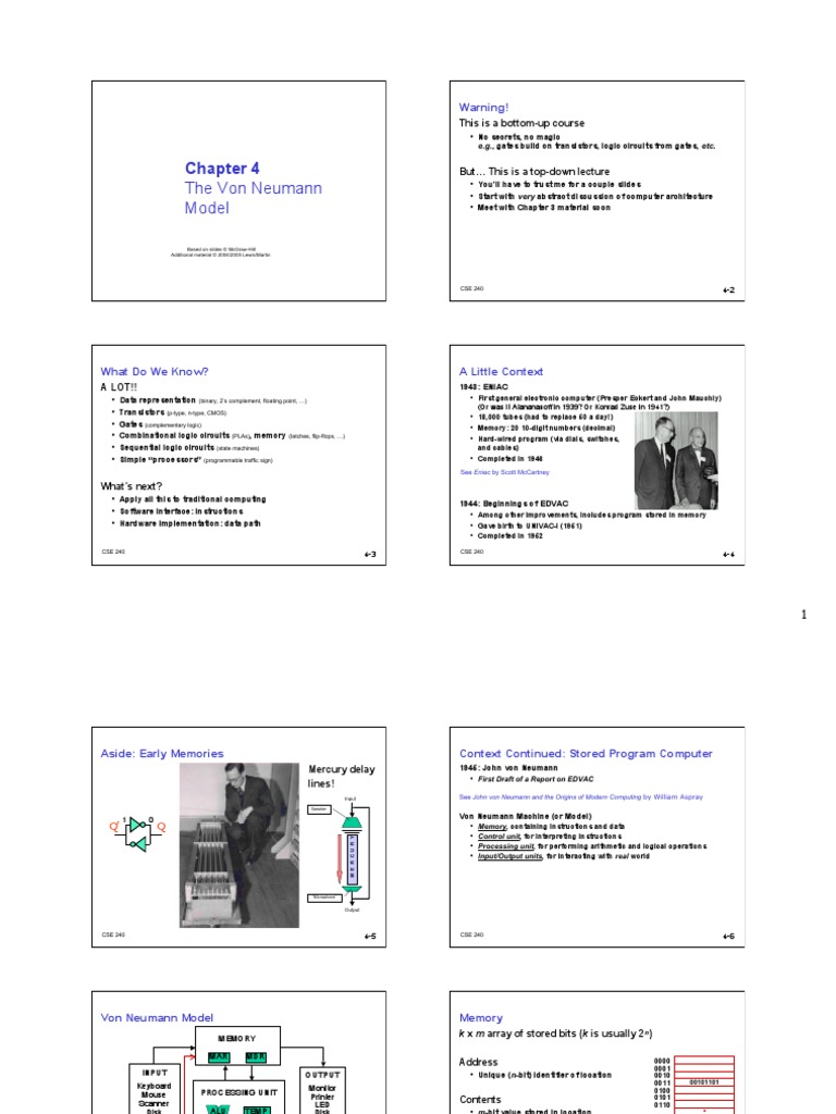 The Von Neumann Model | PDF | Instruction Set | Input/Output