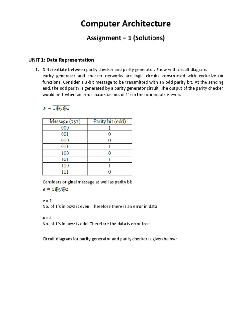 Solution To Assignments For BScCSIT 3rd Semester (2069) | PDF | Instruction Set | Binary Coded ...