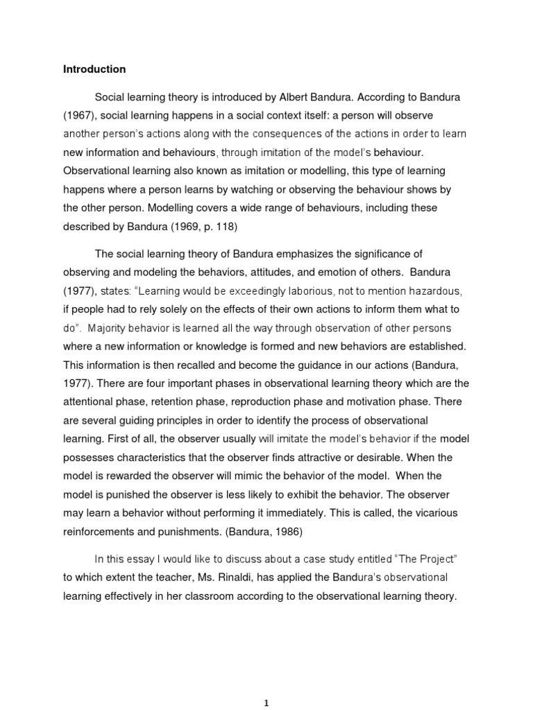 Learning Learner Observational Learning Albert Bandura | Download Free ...