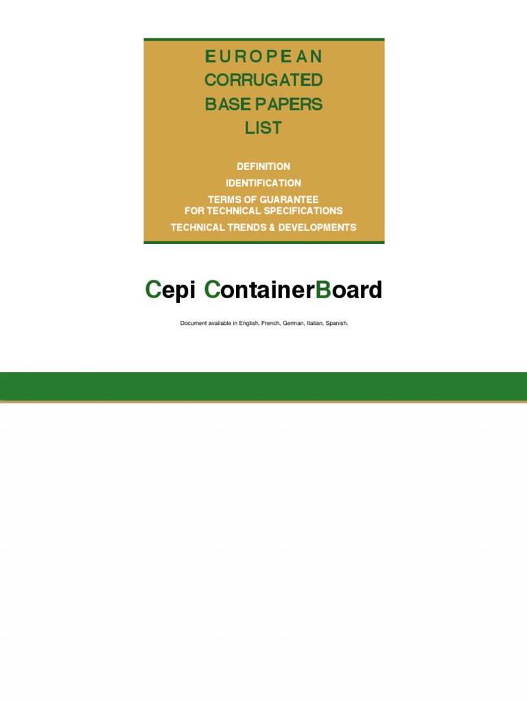 Admin Docs Cepi ContainerBoard List English | Download Free PDF | Paper ...