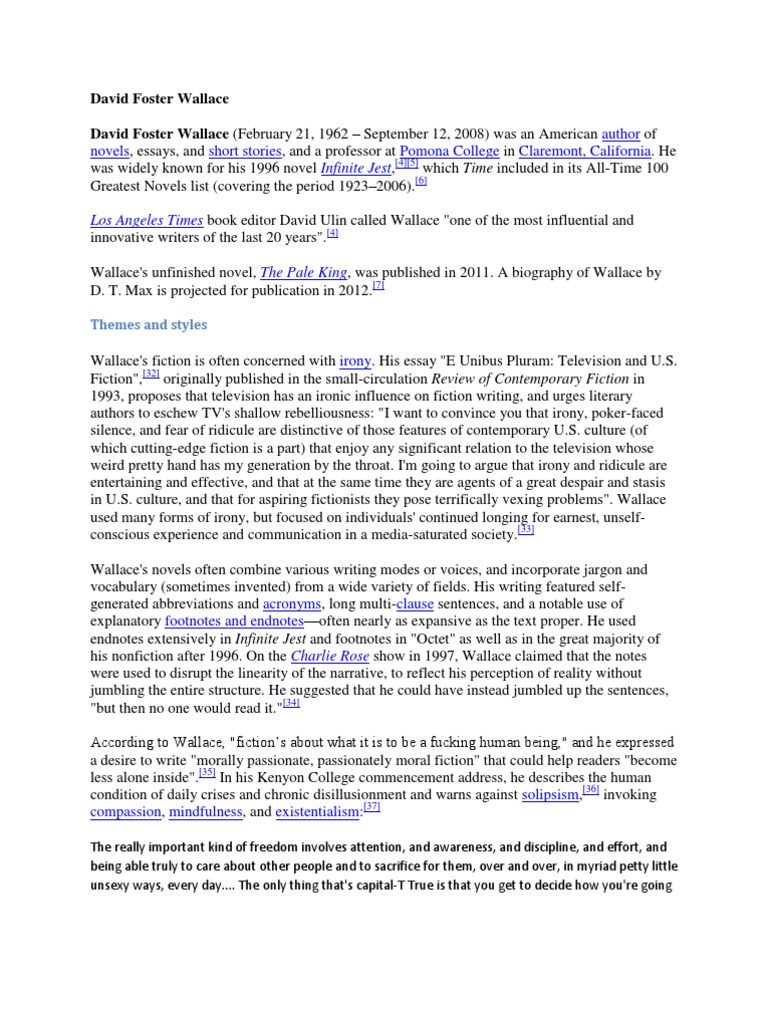 David Foster Wallace | PDF