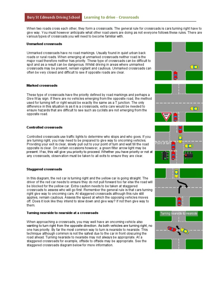 Crossroads | PDF | Intersection (Road) | Road Safety