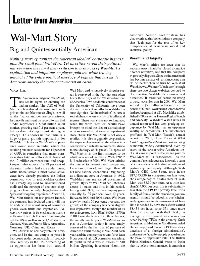 The WalMart Story | Download Free PDF | Walmart | Retail