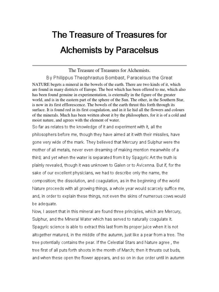 Universal Recipe for Alchemical Treasures | PDF | Alchemy | Magic ...