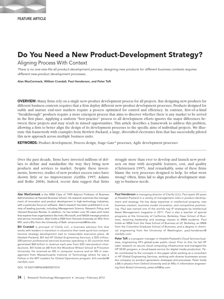 New Product Development Strategy | PDF | Strategic Management | Hewlett Packard